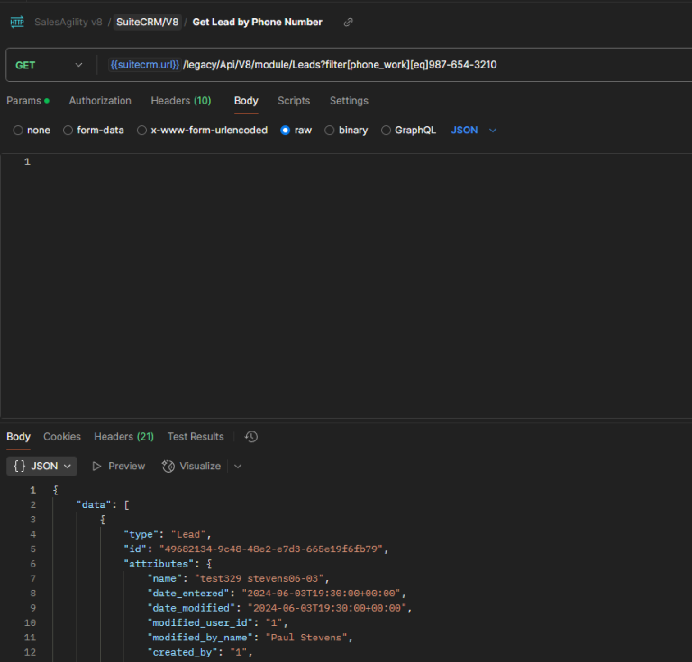 SuiteCRM V8 API Guide: Authenticate, Retrieve, and Manage Leads with Postman